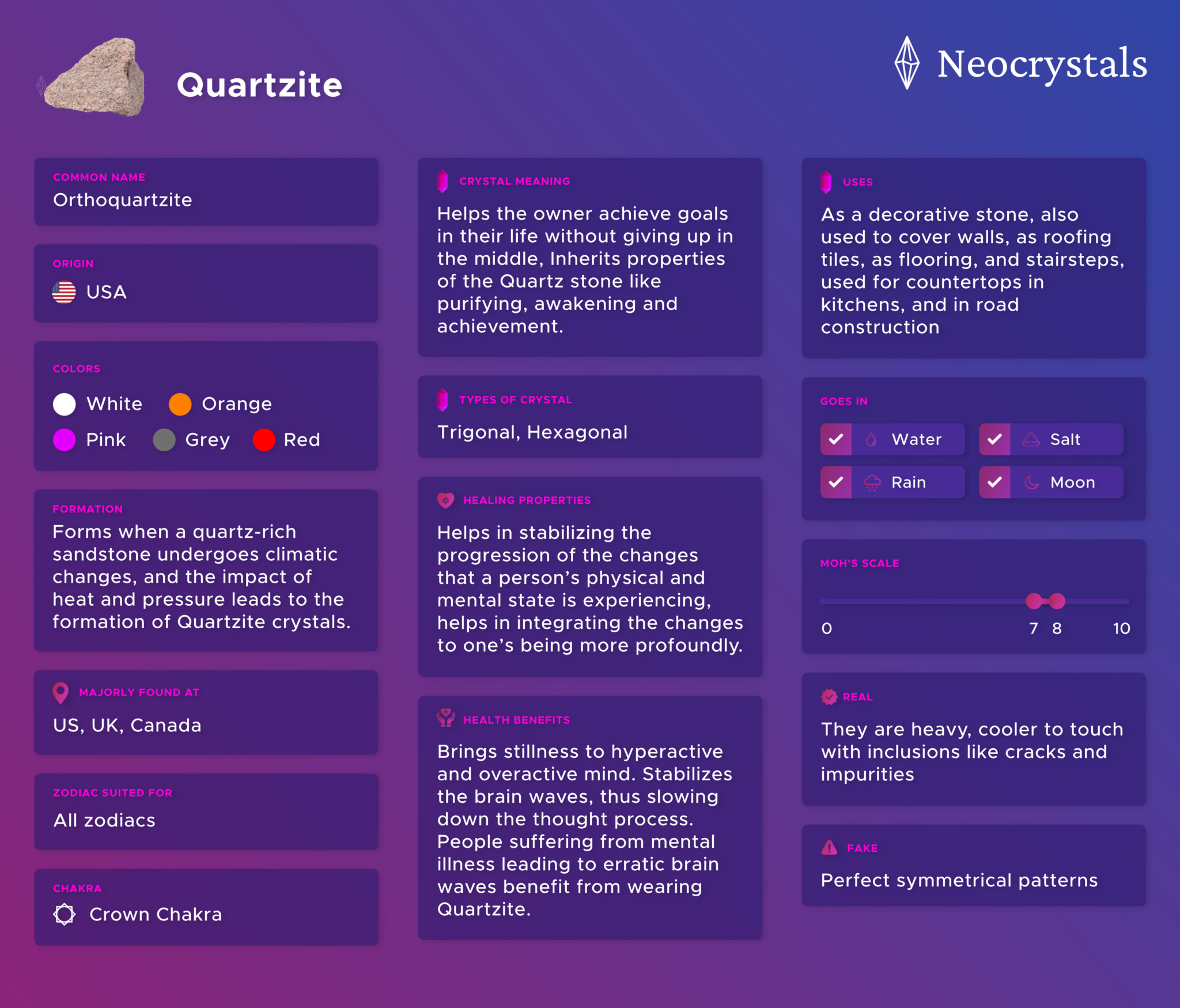 Quartzite Meaning: Healing Properties, Benefits and Uses